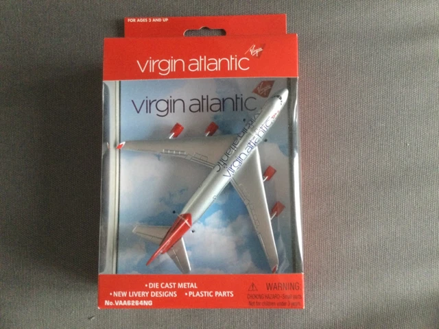 VIRGIN ATLANTIC BOEING B747 Die Cast Model Toy Plane Made By Premier ...