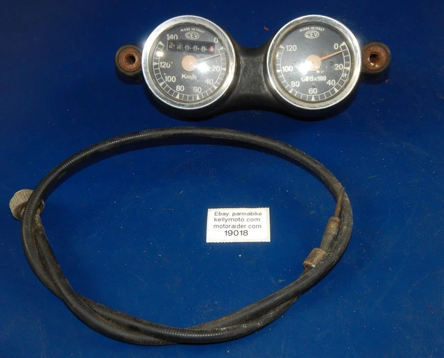 1960'S MORINI CORSARO CEV SPEEDOMETER TACHOMETER DASHBOARD VINTAGE ...