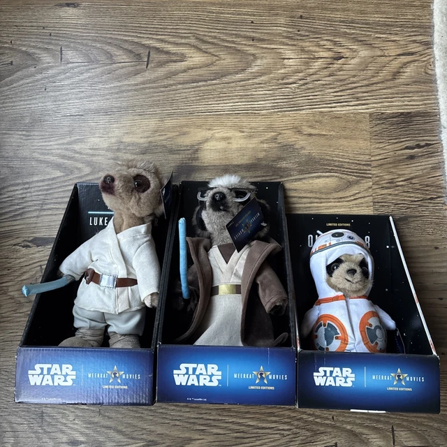 MEERKAT SOFT TOYS X 3 With Tags. Boxed. Star WarWars characters. £3.31 ...
