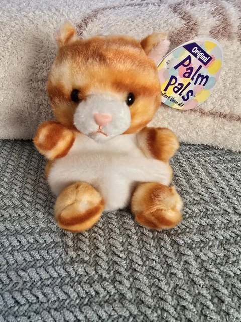 AURORA PALM PALS Meow Kitty Tabby Ginger Orange Cat Soft Toy £5.45 ...