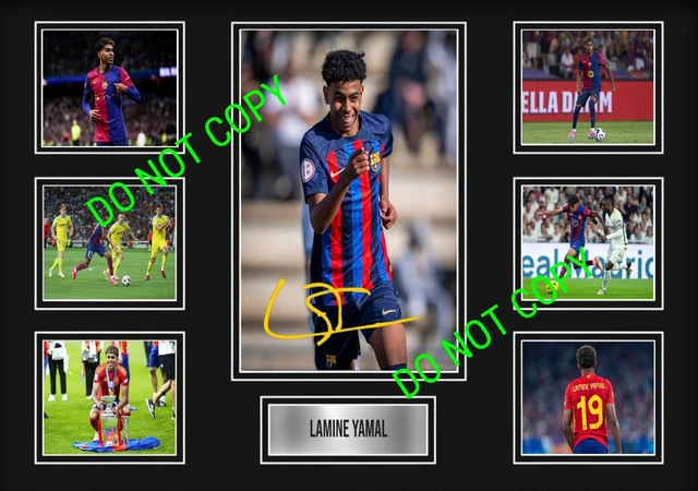 FC BARCELONA LAMINE Yamal Pre Signed A4 Print Autographed Poster ...