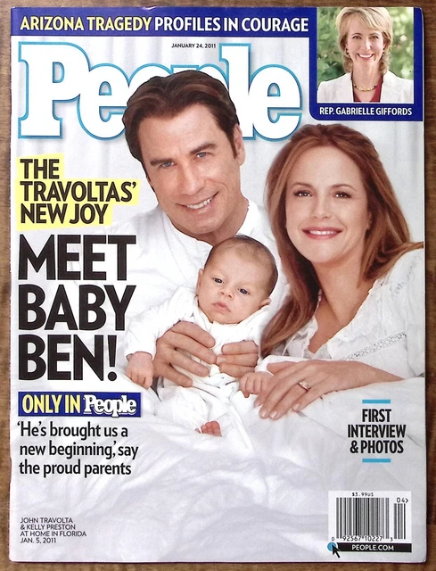 PEOPLE MAGAZINE 1/24/2011 John Travolta New Baby Ben Rep Gabrielle ...