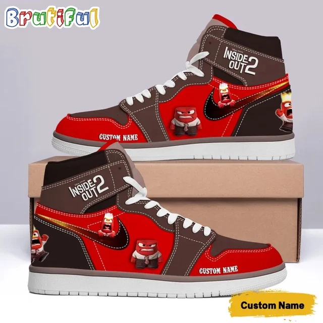 DISNEY INSIDE OUT 2 2024 Anger Air Jor-dan 1 Hightop Shoes £74.84 ...