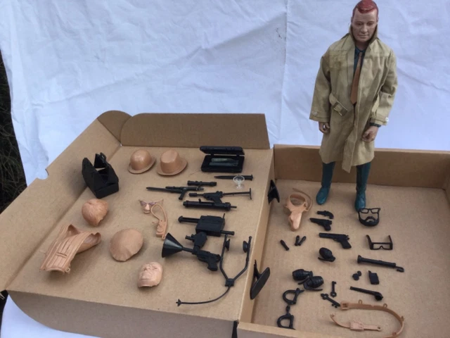 MIKE HAZARD DOUBLE Agent 1960s vintage Louis Marx action figure ...