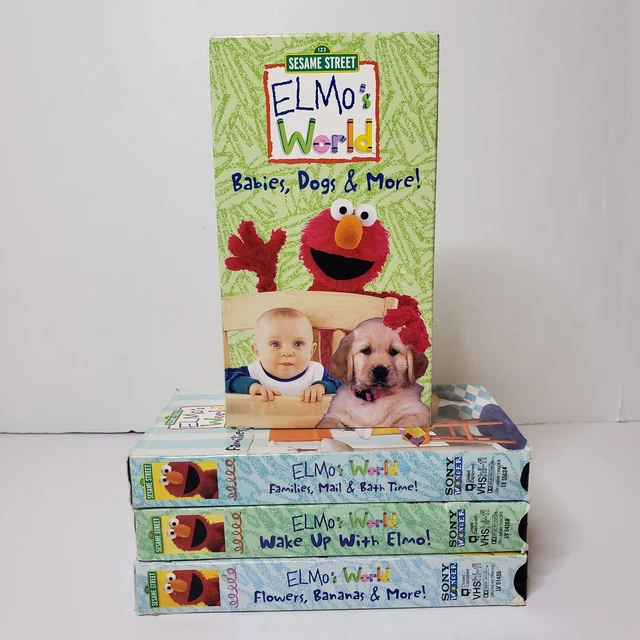 ELMO'S WORLD SESAME Street VHS Lot Of 4 Vintage Flowers Bananas Babies ...