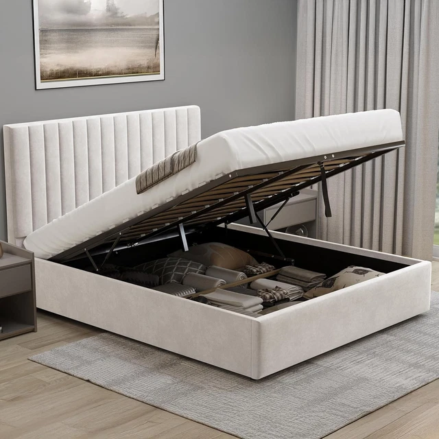 4FT OTTOMAN STORAGE Bed Frame with Memory Foam Mattress - Gas Lift £929 ...