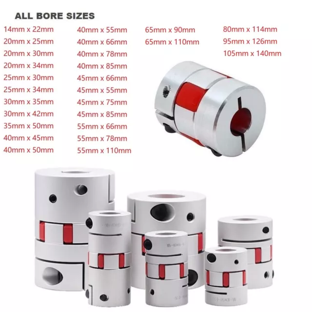 CNC SHAFT COUPLER Flexible Plum Spider Jaw Coupling Stepper Motor All ...