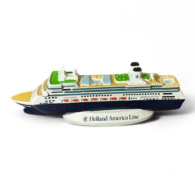 VINTAGE HOLLAND AMERICA Line - MS Amsterdam Replica - Resin Cruise Ship ...