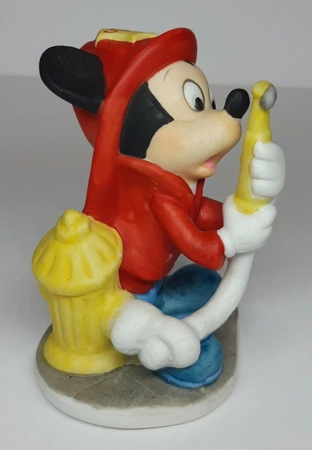 MICKEY MOUSE FIREMAN Walt Disney Productions Fire Chief Porcelain ...