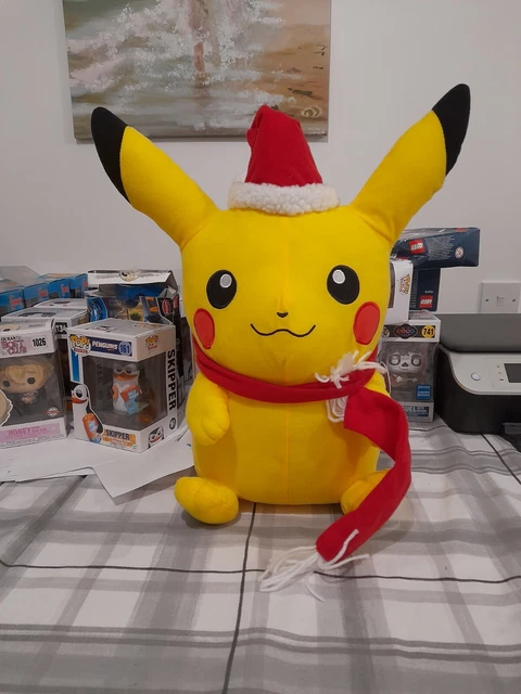 16& POKEMON PLUSH Soft Toy Santa Christmas Pikachu Official Merchandise ...