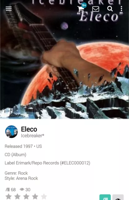 Eleco ~ Icebreaker Cd 1997 Hi Tech Aor Heaven Melodic Rock Synth Ice