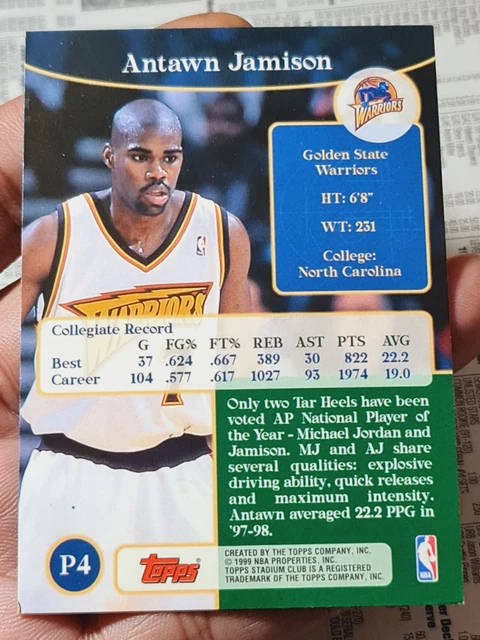 1998-99 TOPPS STADIUM Club Prime Rookies Antawn Jamison #P4 Golden ...