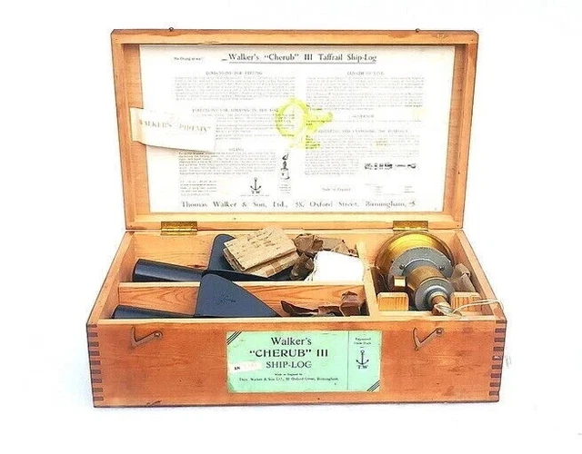 NOS THOMAS WALKERS Birmingham Cherub Iii Taffrail Ship Log Ships Marine ...