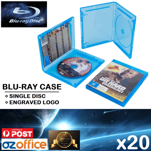 PREMIUM 20 X Single Blu-Ray Cases Blu Ray Covers 14mm BD-R Blu Ray With LOGO $29.90 - PicClick AU