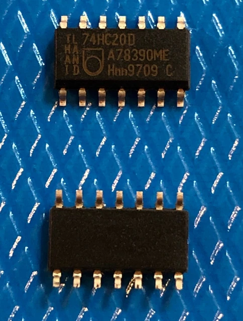 PHILIPS 74HC20D IC, LOGIC GATE, DUAL 4-INPUT NAND, 14-SO (Lot of 57 pcs ...