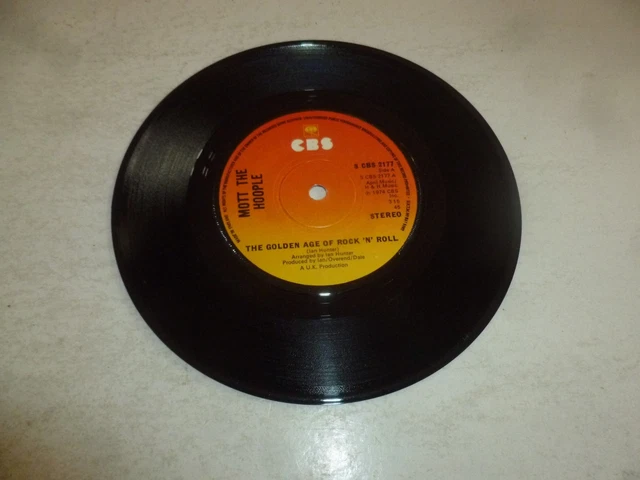 MOTT THE HOOPLE - The Golden Age Of Rock 'N' Roll 1974 UK solid centre 7" vinyl £9.99 - PicClick UK