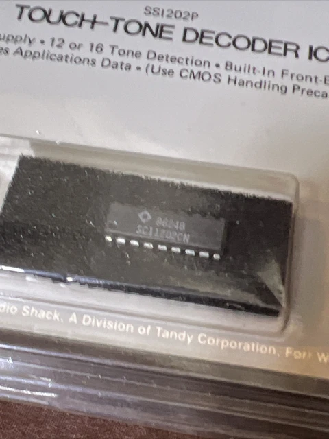 Archer Touch Tone Decoder Ic With Data Sheet Cat No 276 1303 New £9 40 Picclick Uk