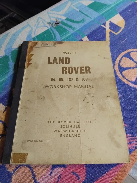 LAND ROVER SERIES 1 1954-1957 Genuine Factory Workshop Manual VGC ...