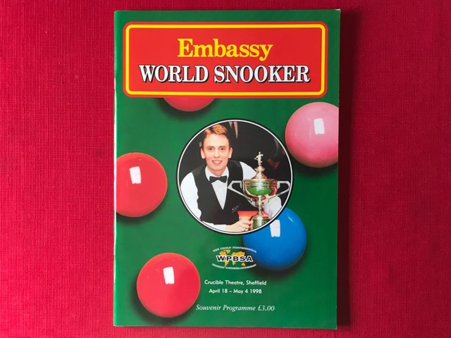 WORLD SNOOKER PROGRAMME - Embassy Crucible -1998 - & Poster Vgc £20.00 ...