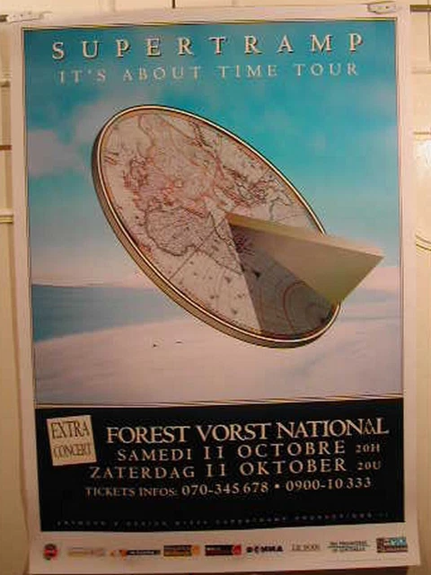 SUPERTRAMP IT'S ABOUT Tile 70x100cm Affiche Originale Concert EUR 19,99 ...