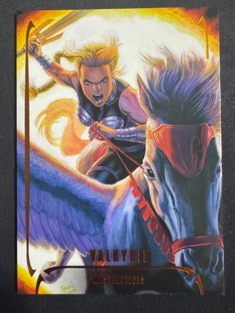 2024 MARVEL MASTERPIECES Nahuel Grego VALKYRIE #32 Legendary Orange /99 ...