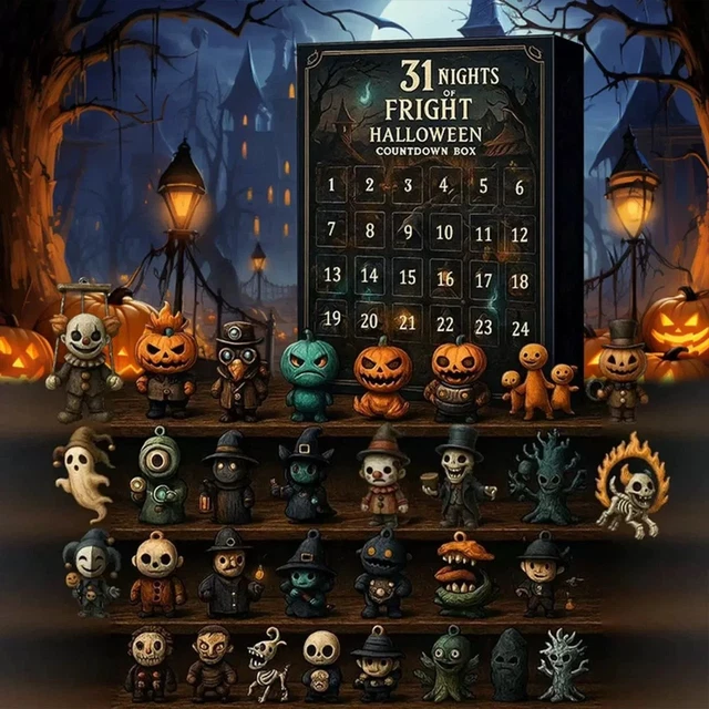31 NIGHTS OF Fright Halloween Blind Box Gift Figures Kids Toy Home ...