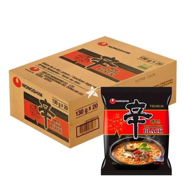 NONGSHIM SHIN RAMYUN Premium Ramen BLACK Noodles (Pack of 20) HALAL £22 ...