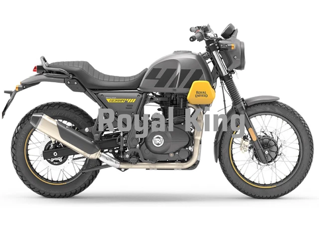 ROYAL ENFIELD &GRAPHITE Yellow Scram 411" Left "Side Tank Panel With ...