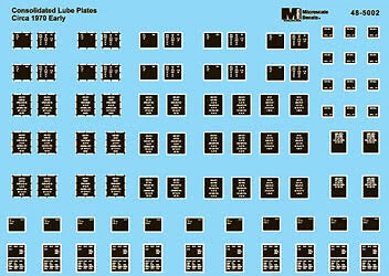 MICROSCALE 48-5002 O Consolidated Lube Plates,Data-COTS Single Panel ...