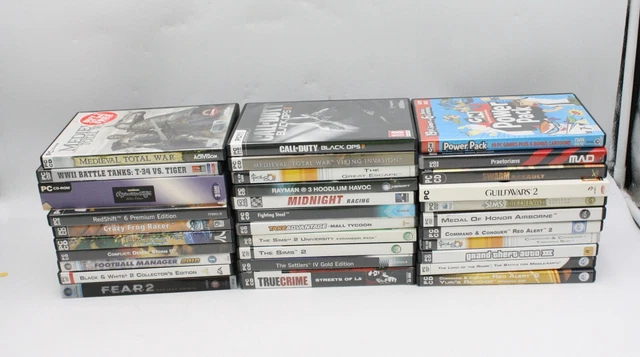 LARGE BUNDLE OF PC CD Rom Games - The Sims 2, Call of Duty, Medieval ...