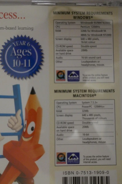 CD-ROM: JEWEL Case (STDFL):DK Learning Ladder 6: Year 6 (Ages 10-11 ...