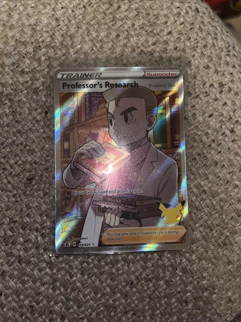 POKÉMON TCG PROFESSOR'S Research (Full Art) Celebrations 024/025 Holo ...