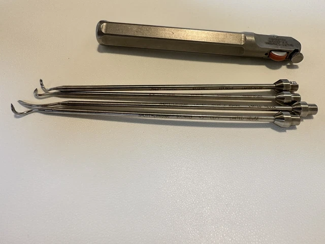 SHUTT LINVATEC 27.00011 Spectrum Arthroscopy Suture Hook Handle + 4 ...