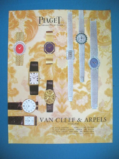 PUBLICITE DE PRESSE Piaget Van Cleef & Arpels Bijoux Montres French Ad ...
