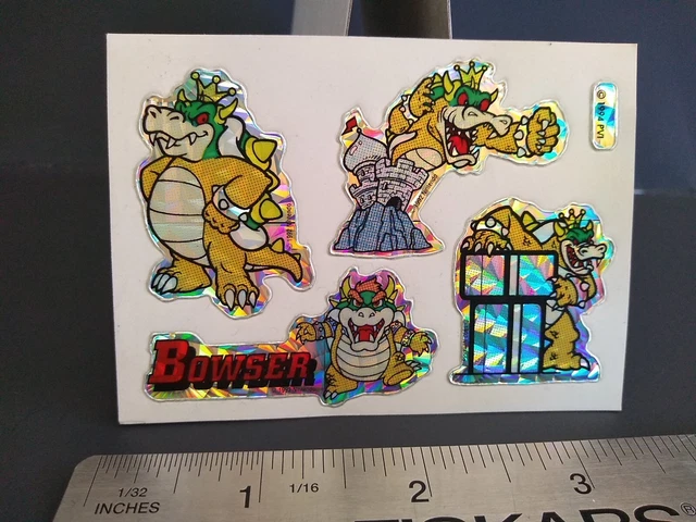VINTAGE STICKERS NINTENDO Mario Bros Bowser Prism Vending Machine ...