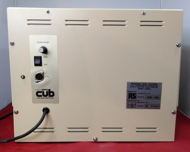 MICROVITEC CUB 1451 15KHz colour monitor, RS branded. Tested. Acorn BBC ...