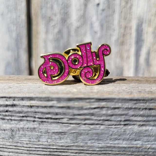 DOLLY PARTON PINK Glitter Dollywood Country Cowboy Boots Enamel Brooch ...