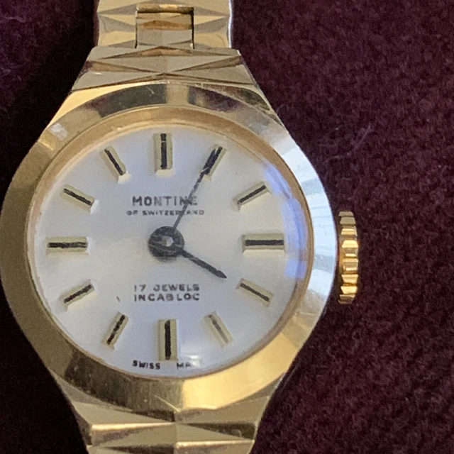 RARE MONTINE SWISS Made 17 Jewels Mechanical Ladies Watch £52.72 ...