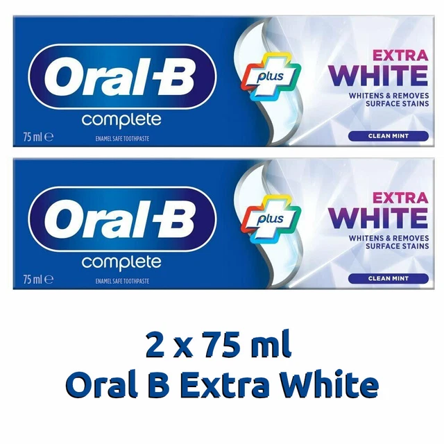 ORAL-B 75 ML Complete Extra White Toothpaste - Pack of 2 £12.92 ...