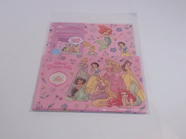 DISNEY X DAISO Princesses Letter Note Set - Ariel Belle Jasmine Snow ...