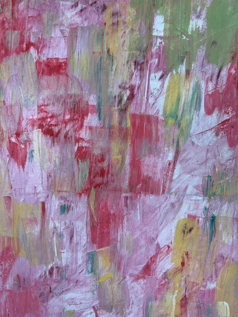 MODERNES ÖLGEMÄLDE AUF LEINWAND SIGNIERT ABSTRAKTE BLUMEN WIESE 50x70cm EUR 79,00 - PicClick DE