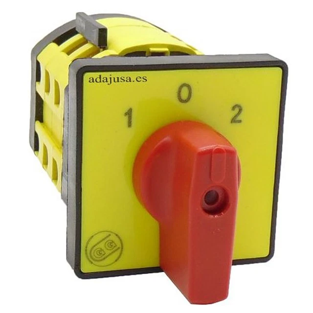 INTERRUPTOR INVERSOR TRIFÁSICO 20A completo maneta roja 48x48 Giovenzana EUR 22,44 - PicClick FR