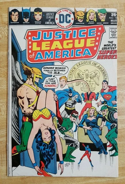 JUSTICE LEAGUE OF America #128 mars 76. Wonder Woman rejoint JLA. Avec ...