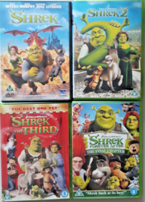 SHREK, SHREK 2, Shrek the Third & Shrek Forever After - 4 Film DVD Bundle EUR 9,19 - PicClick IT