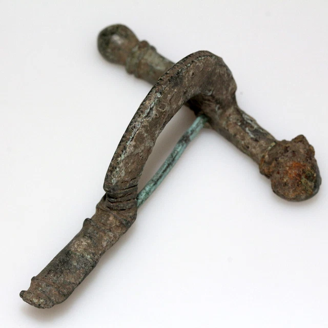 ANCIENT ROMAN-MILITARY BRONZE crossbow fibula brooch-circa 300-400 A.D ...