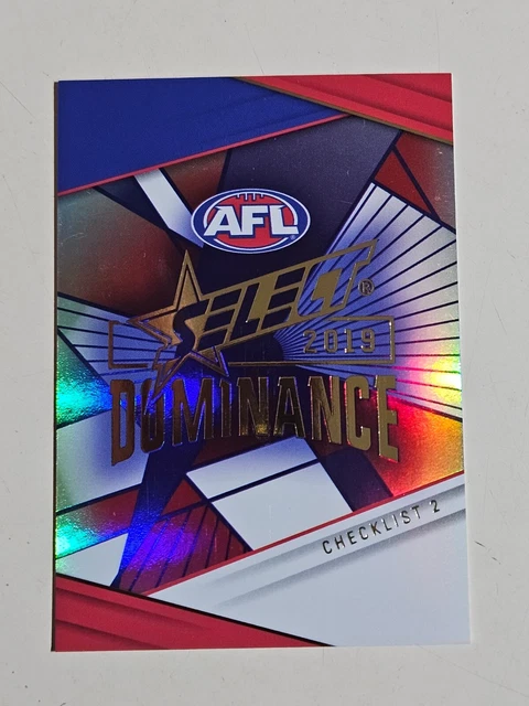 2019 AFL SELECT Dominance Holographic Parallel Checklist Hp77 Geelong ...