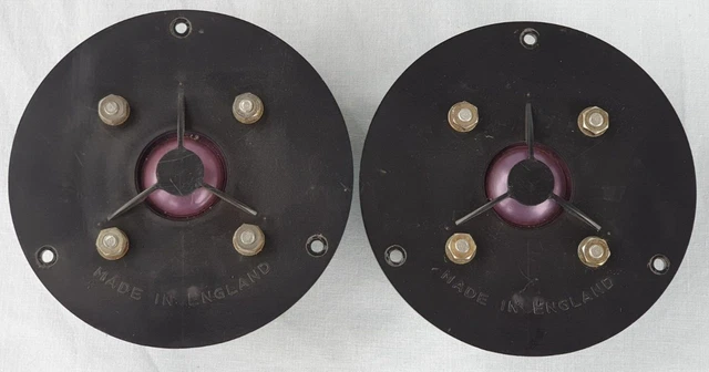 PAIR WHARFEDALE PURPLE Tweeters from Dovedale III 3 Speaker Cabinet ...