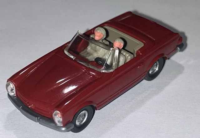 MERCEDES 230 SL Cabrio, 389/4A, Rubinrot, ohne Bodenprägung 14 b ...