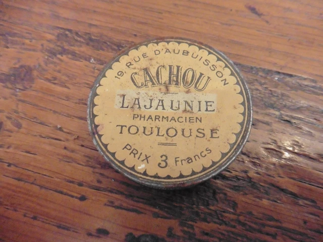 BOITE PUBLICITAIRE EN tole : 3 BOITES DE CACHOU LAJAUNIE ET OZONA EUR 7 ...