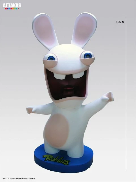 RAVING RABBIDS * 1:1 Full-Life-Size Statue / Figure * Ubisoft / Attakus ...